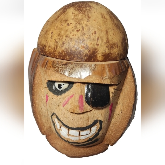 Source Unknown | Other | Coconut Shell Pirate Pirates Caribbean Head ...